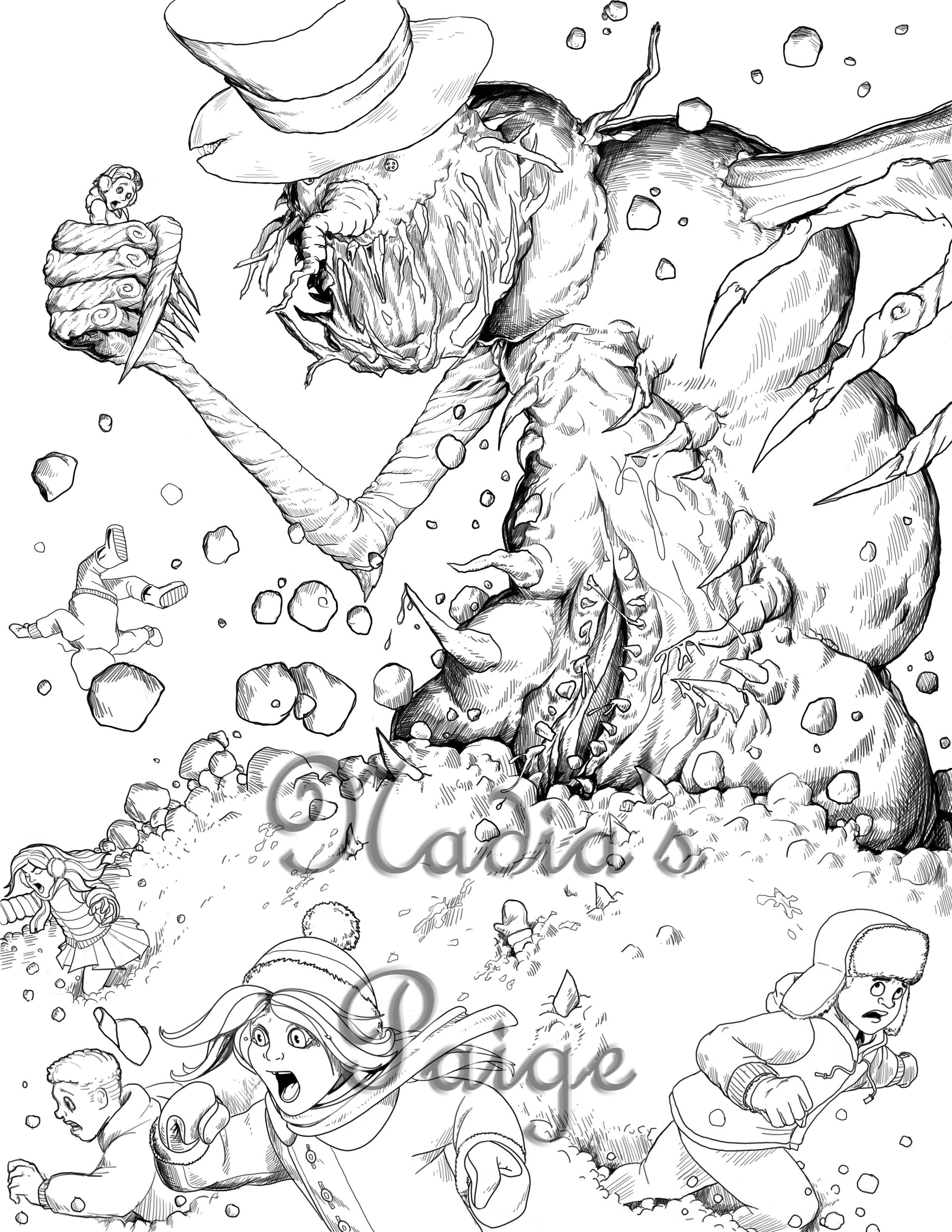 frosty coloring sheet